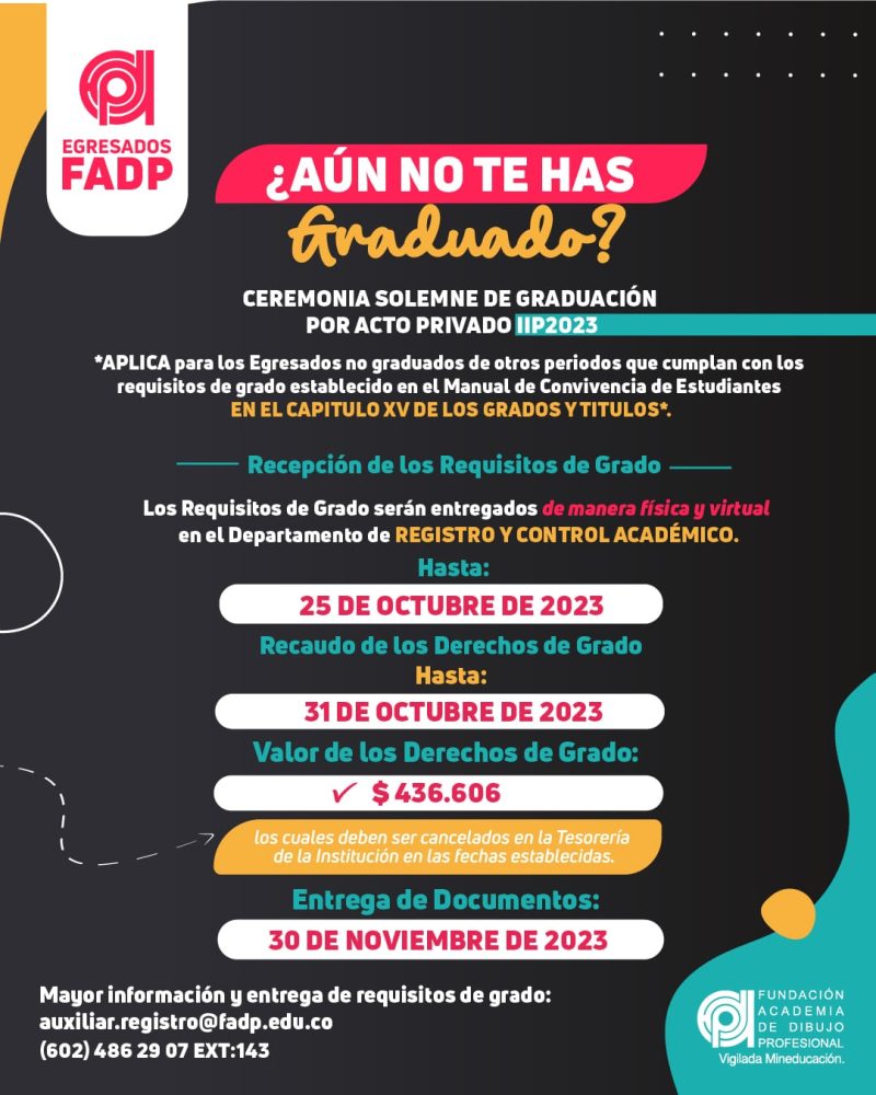 Grados por acto privado - Fundación Academia de Dibujo Profesional