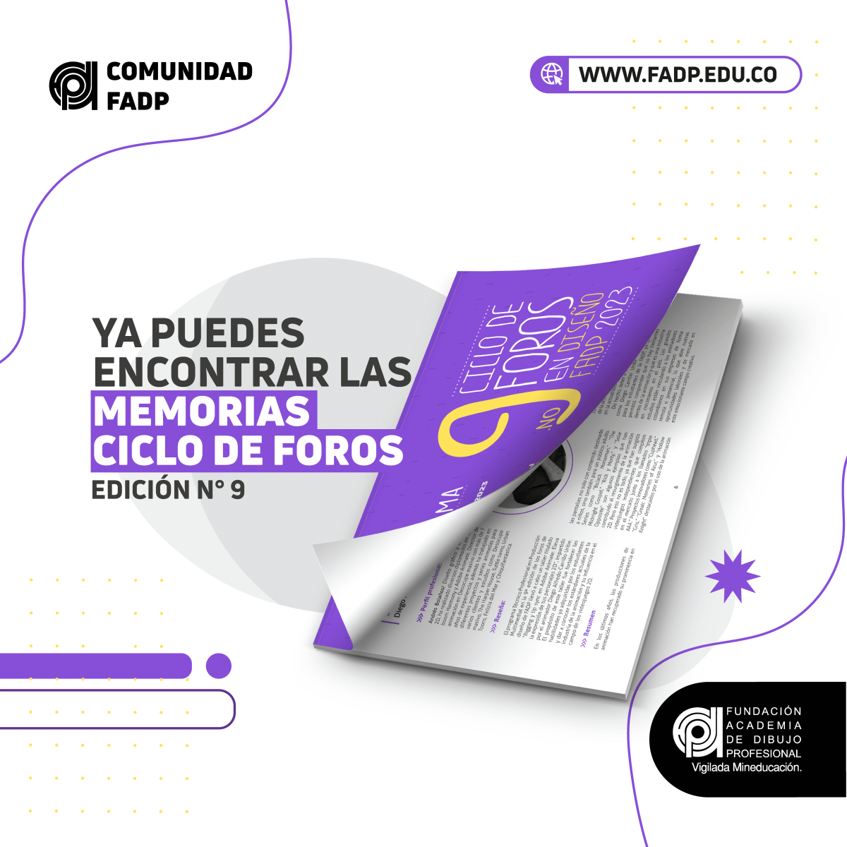 9na Edición de Ciclo de fotos en diseño FADP 2023 - Fundación Academia ...