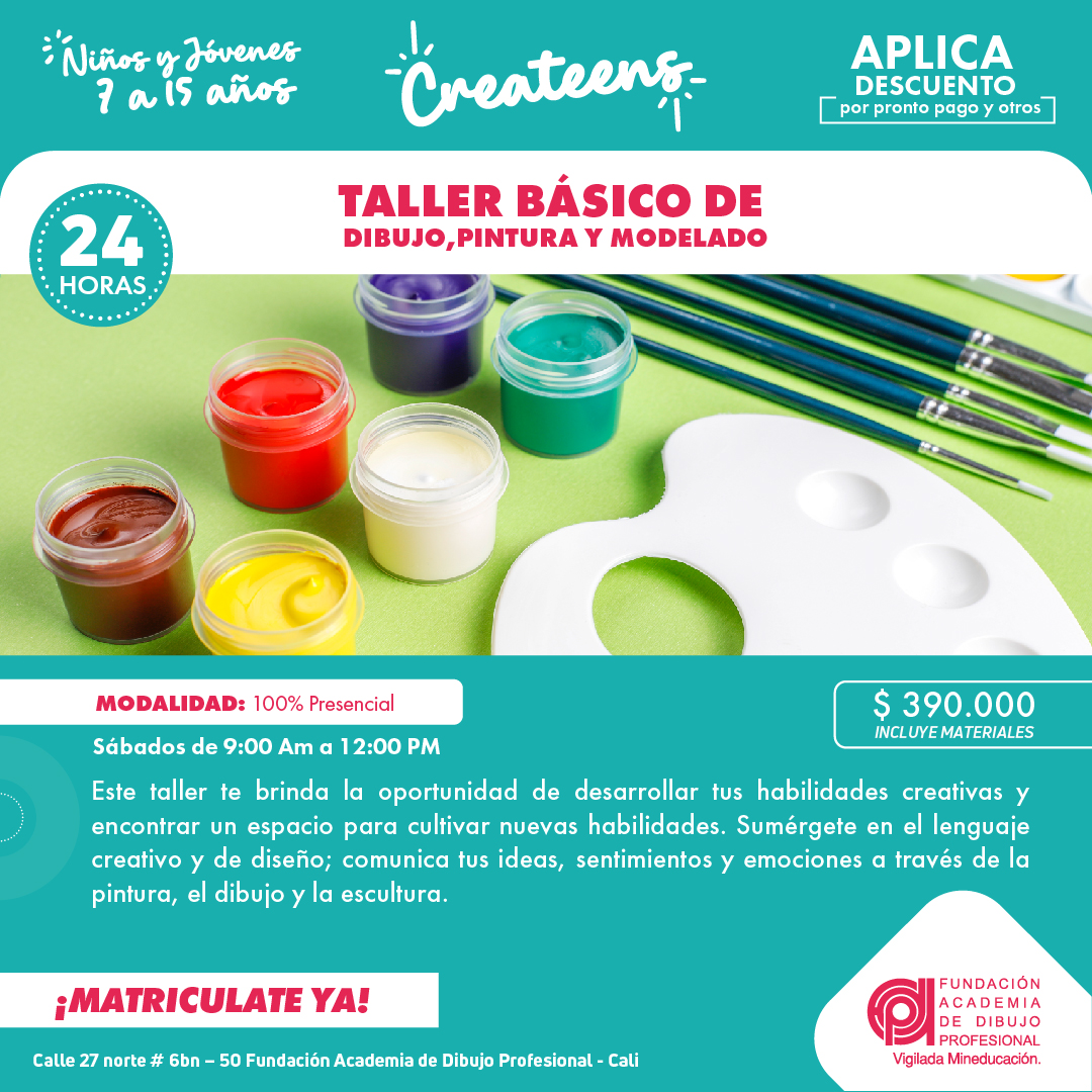 Taller Básico de Dibujo, Pintura y Modelado - Fundación Academia de ...